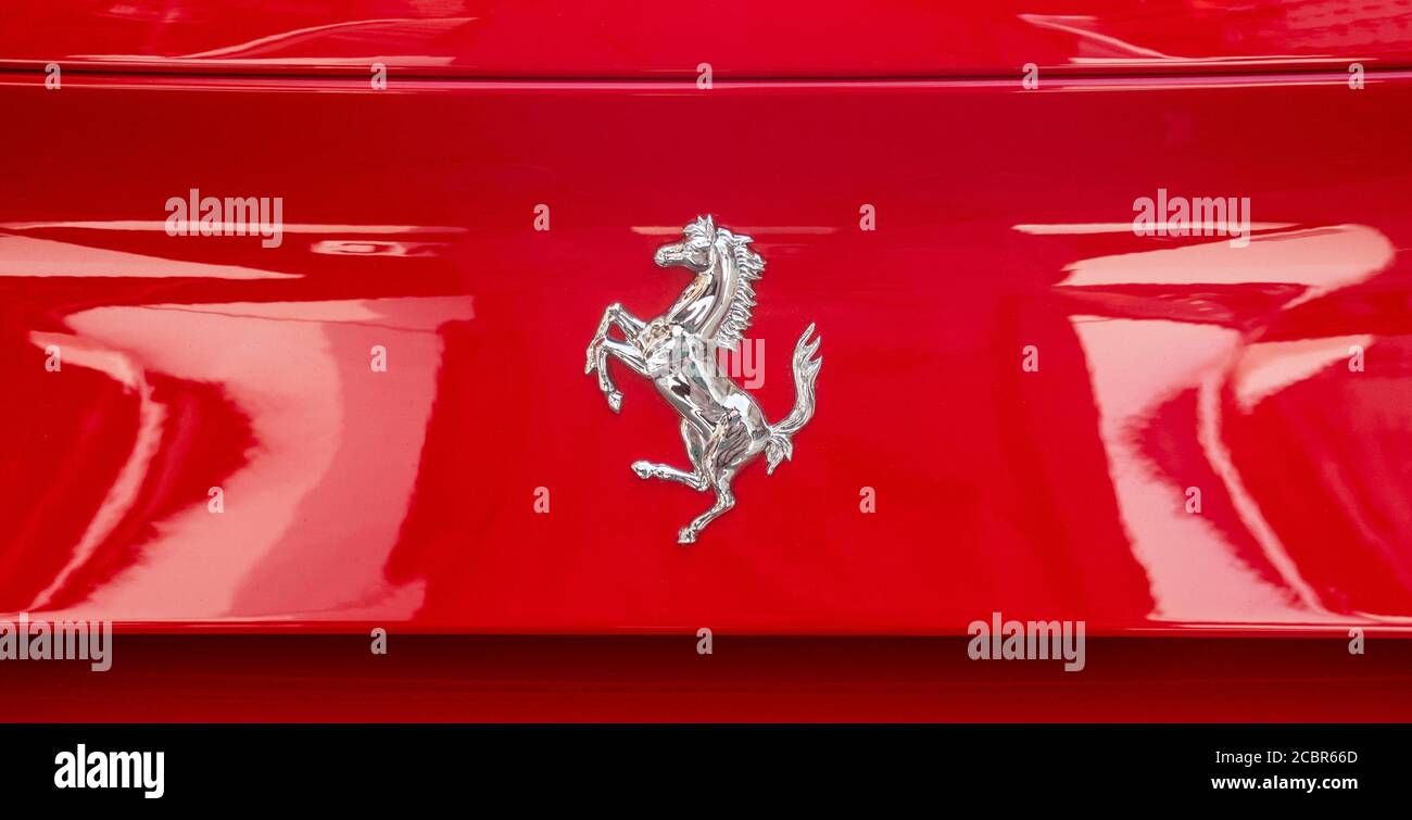 Detail of a red Ferrari Stock Photo - Alamy