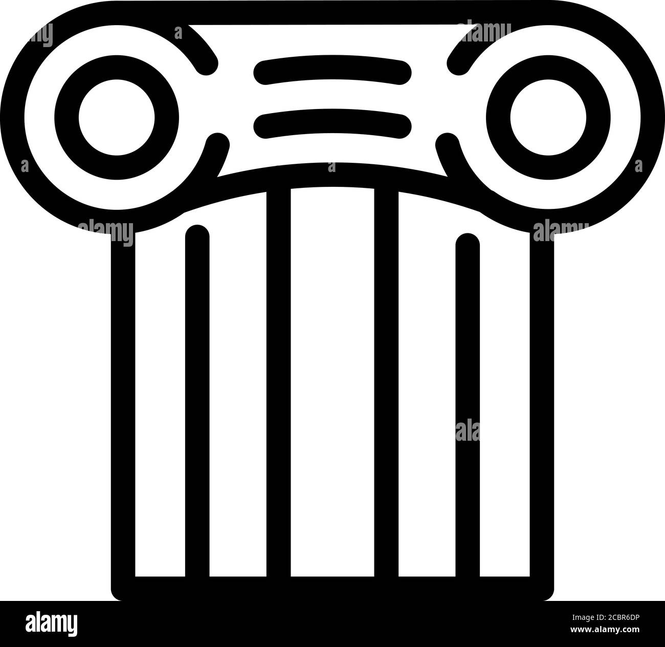 Greek column icon, outline style Stock Vector Image & Art - Alamy