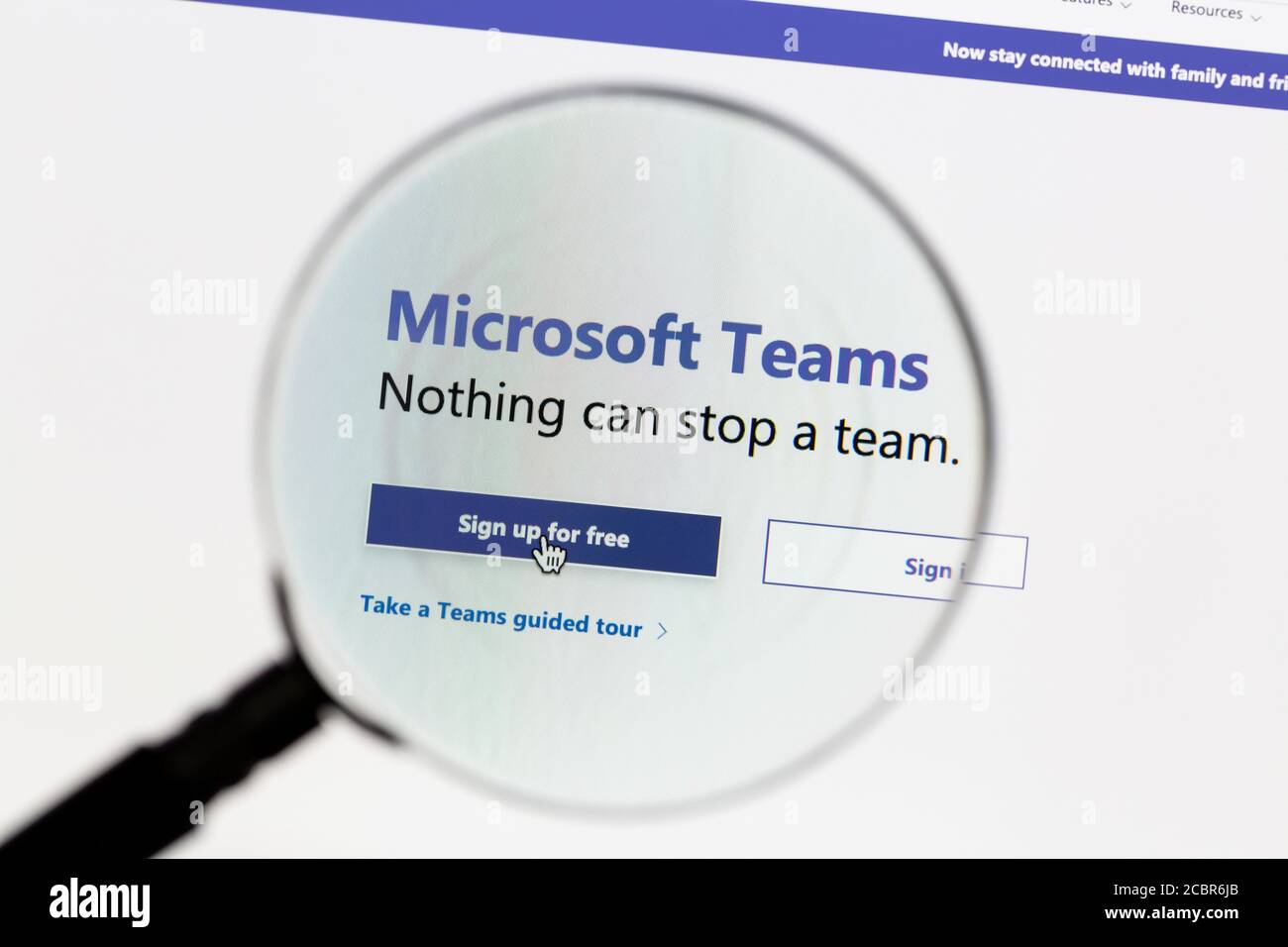 Ostersund, Sweden - August 15, 2020: Microsoft Teams website under a ...