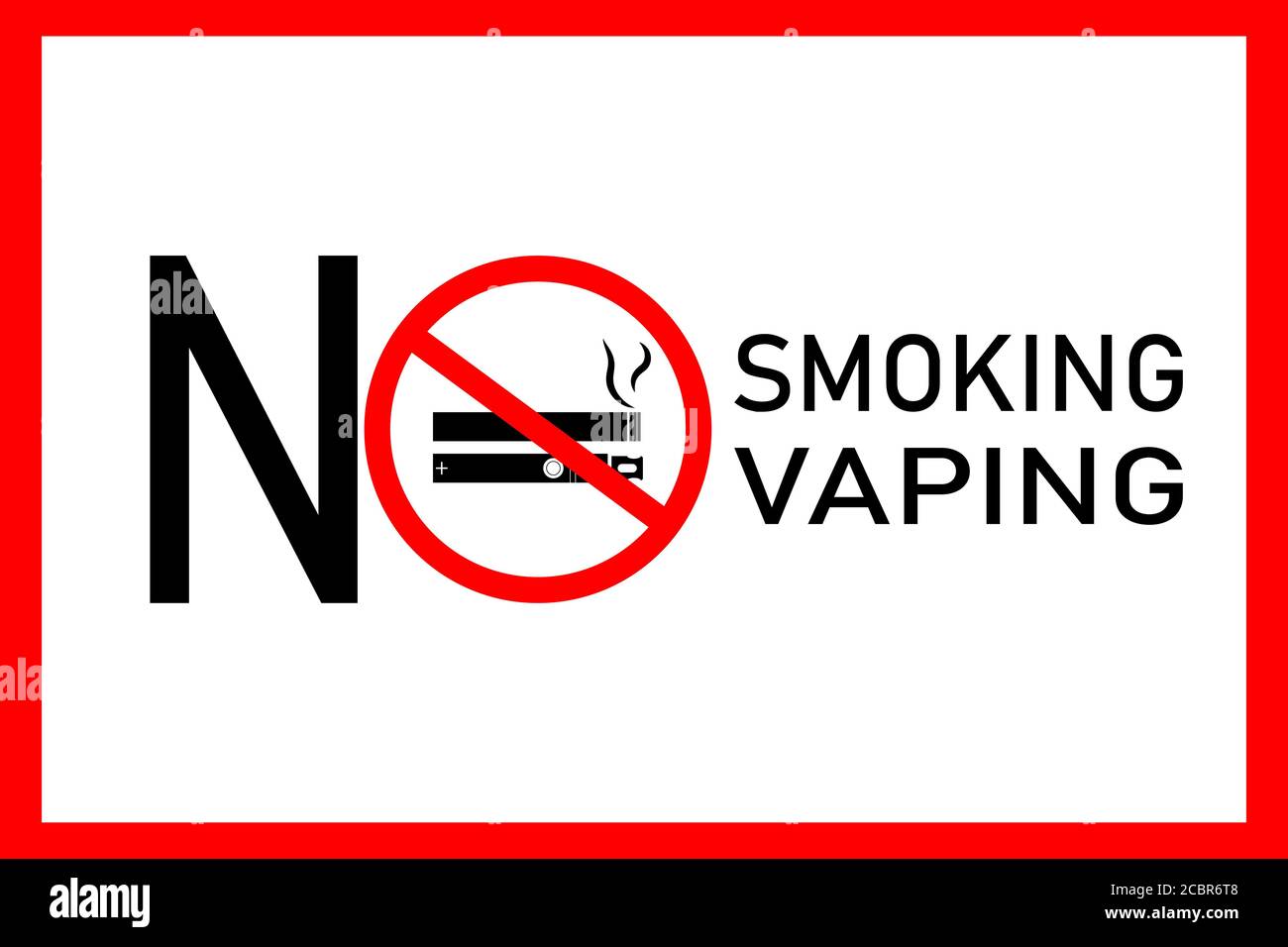 Vector Illustration No Smoking No Vaping Restriction Prohibition