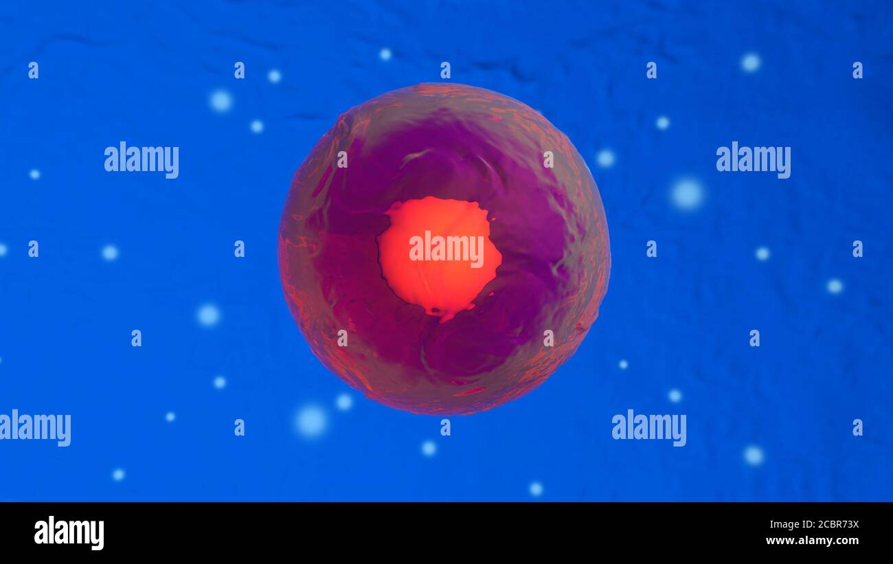 3D Illustration of a biological cancer or stem cell Stock Photo - Alamy