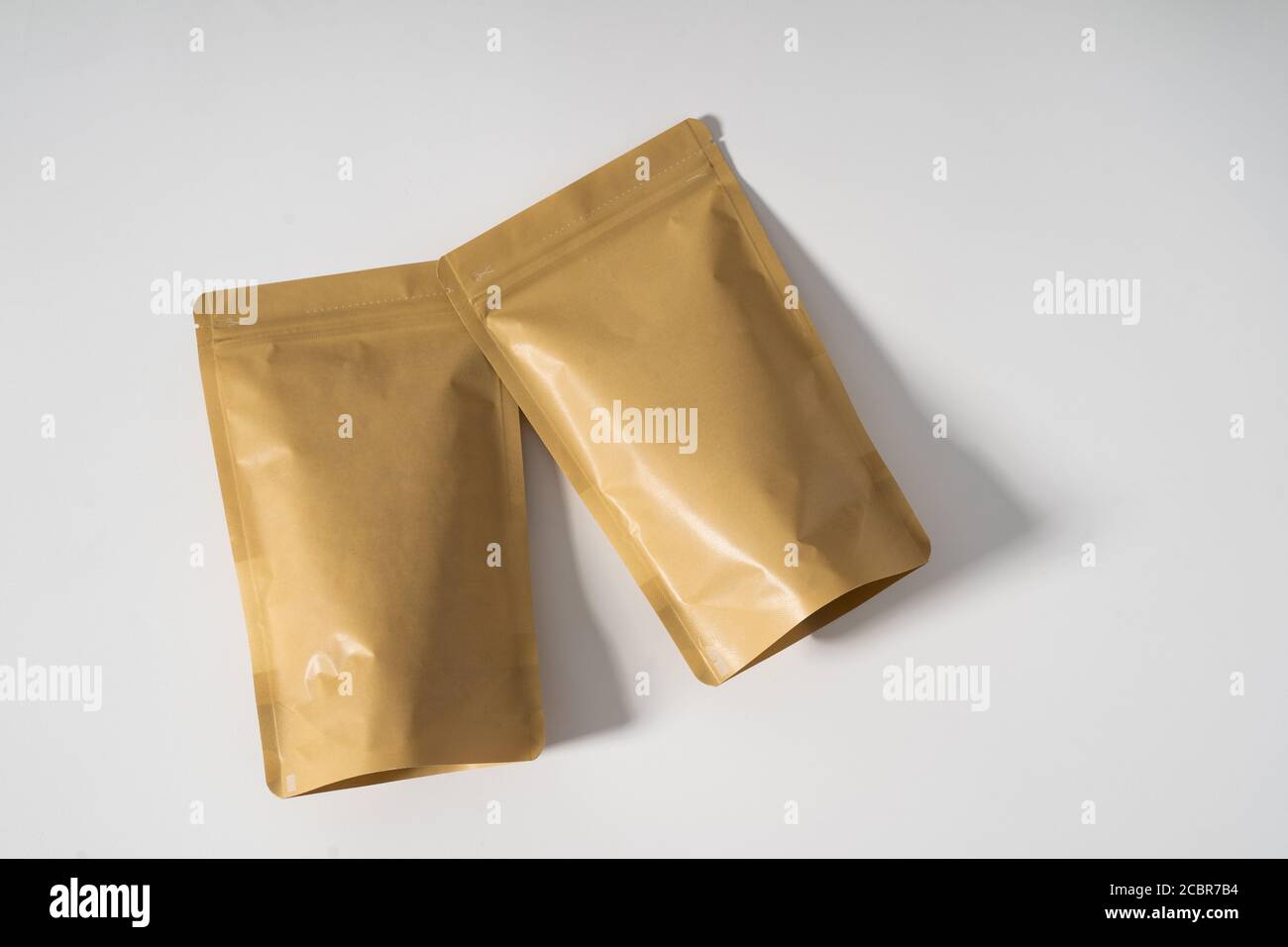 brown paper natural color standing pouch product mockup Stock Photo - Alamy