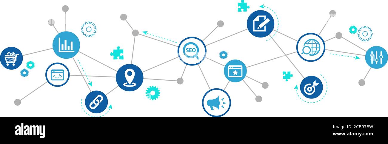 SEO icon concept: search engine optimization / analytics / online ...