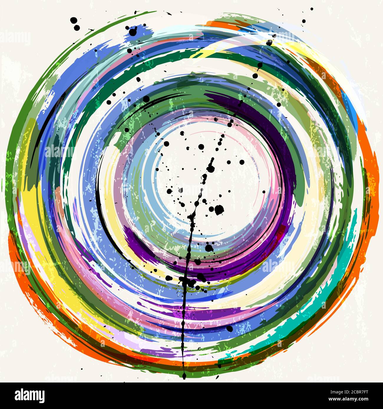 Abstract color painting circle hi-res stock photography and images - Alamy