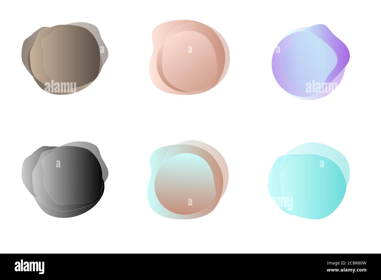 Blots, abstract multicolored pastel drops for design of application ...