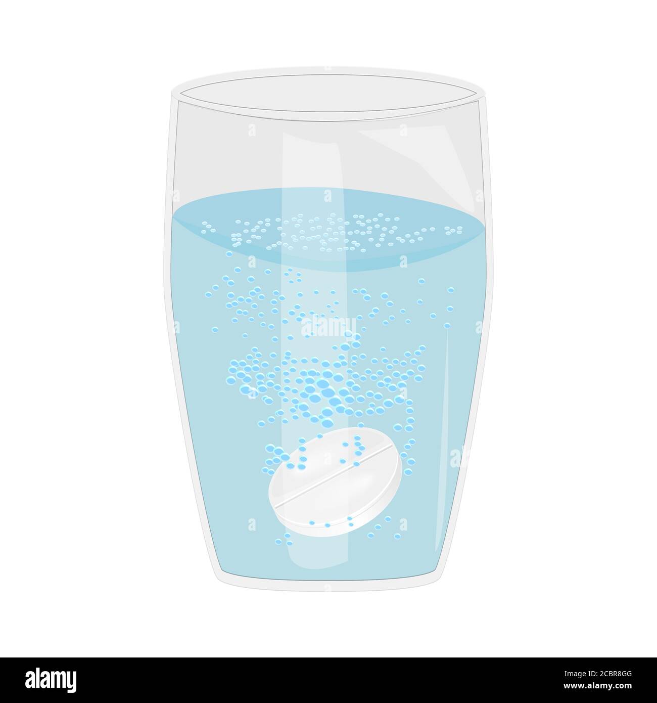 Effervescent pill dissolving in Stock Vector Images - Alamy