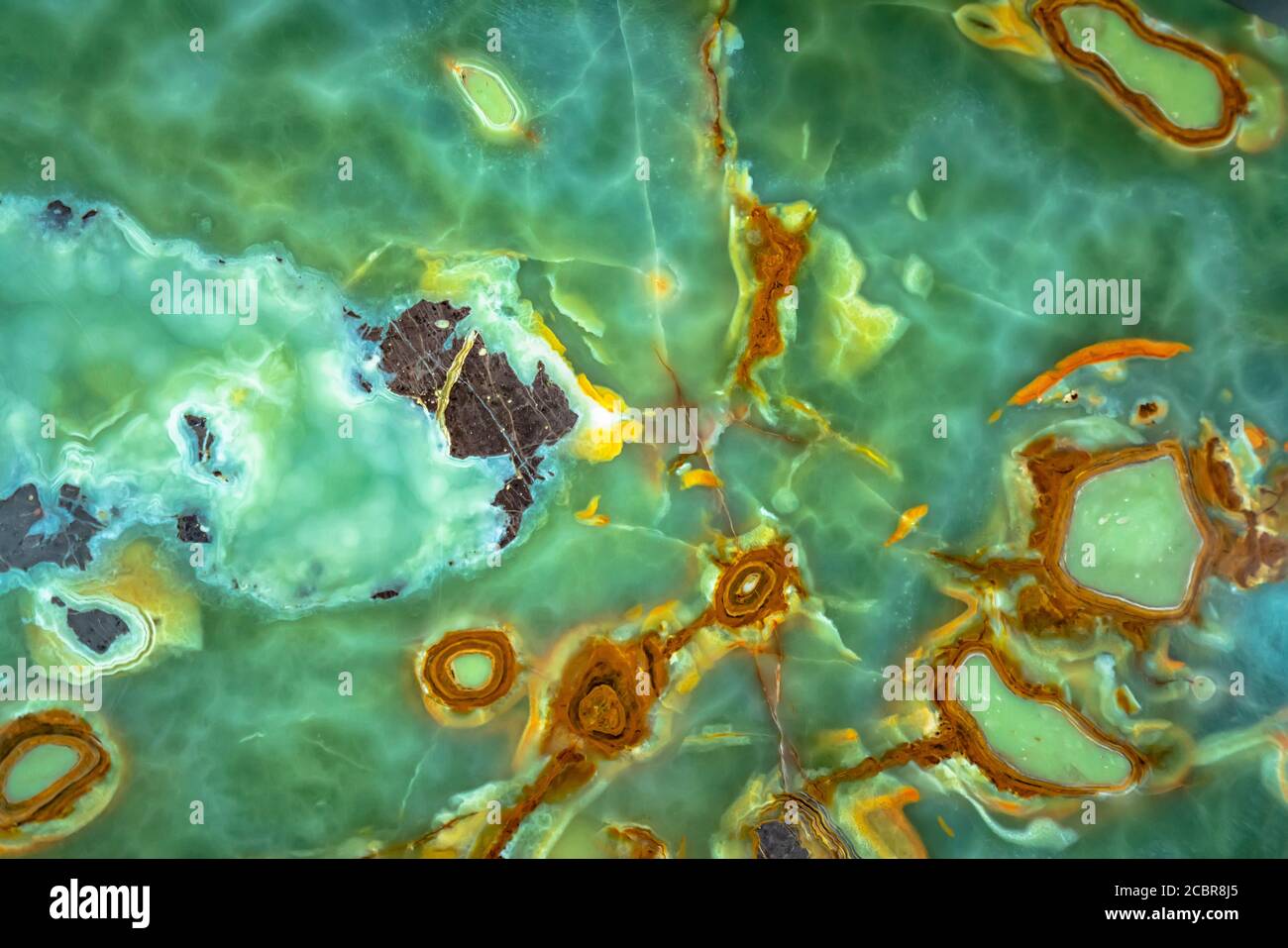 Mineral stone with abstract stripes has been formed of volcanic rock ...