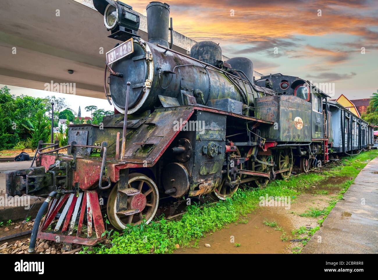 Old locomotive in the station, history destination for traveler, this ...