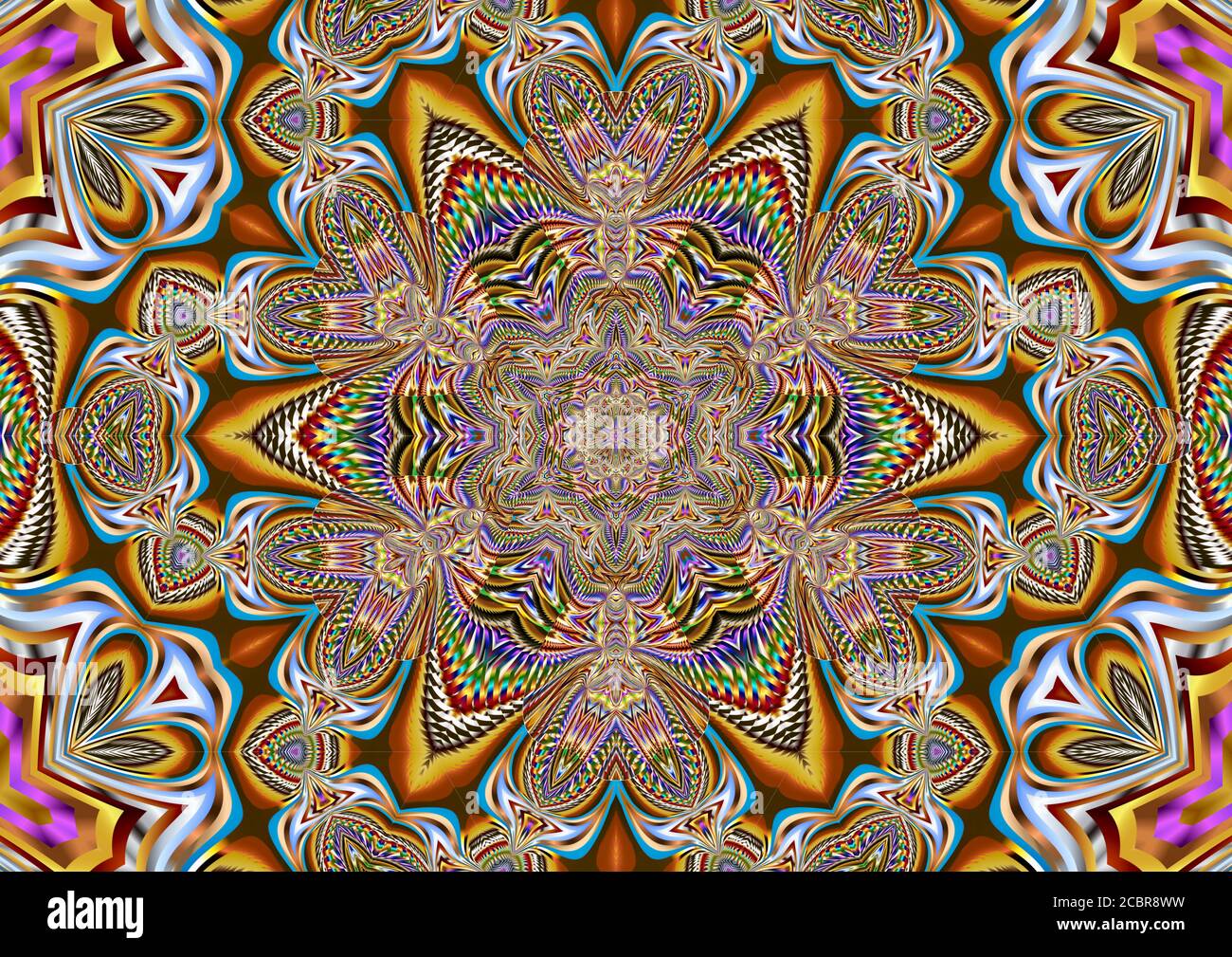 Mandala fractal hi-res stock photography and images - Alamy