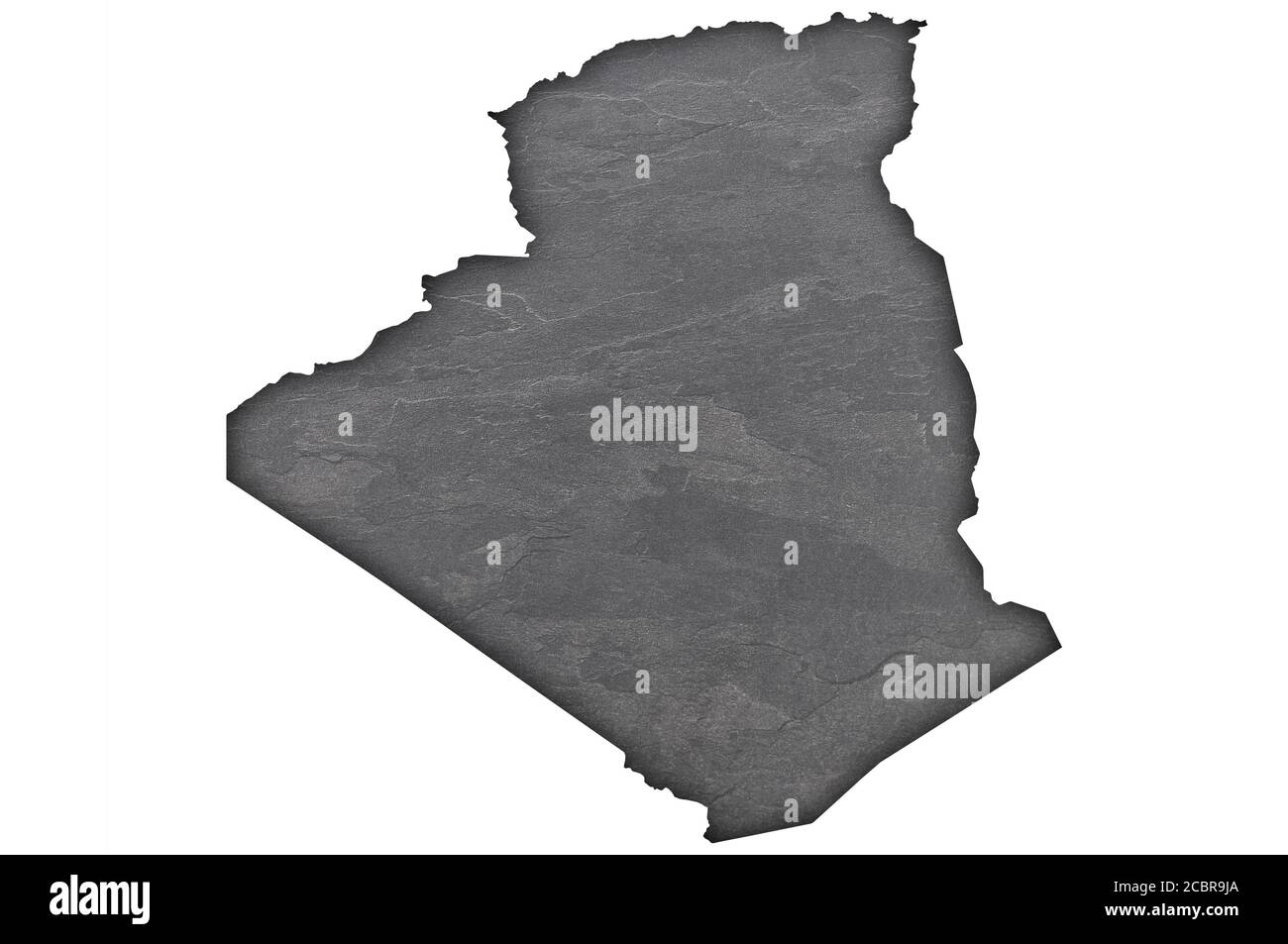 Map of Algeria on dark slate Stock Photo - Alamy