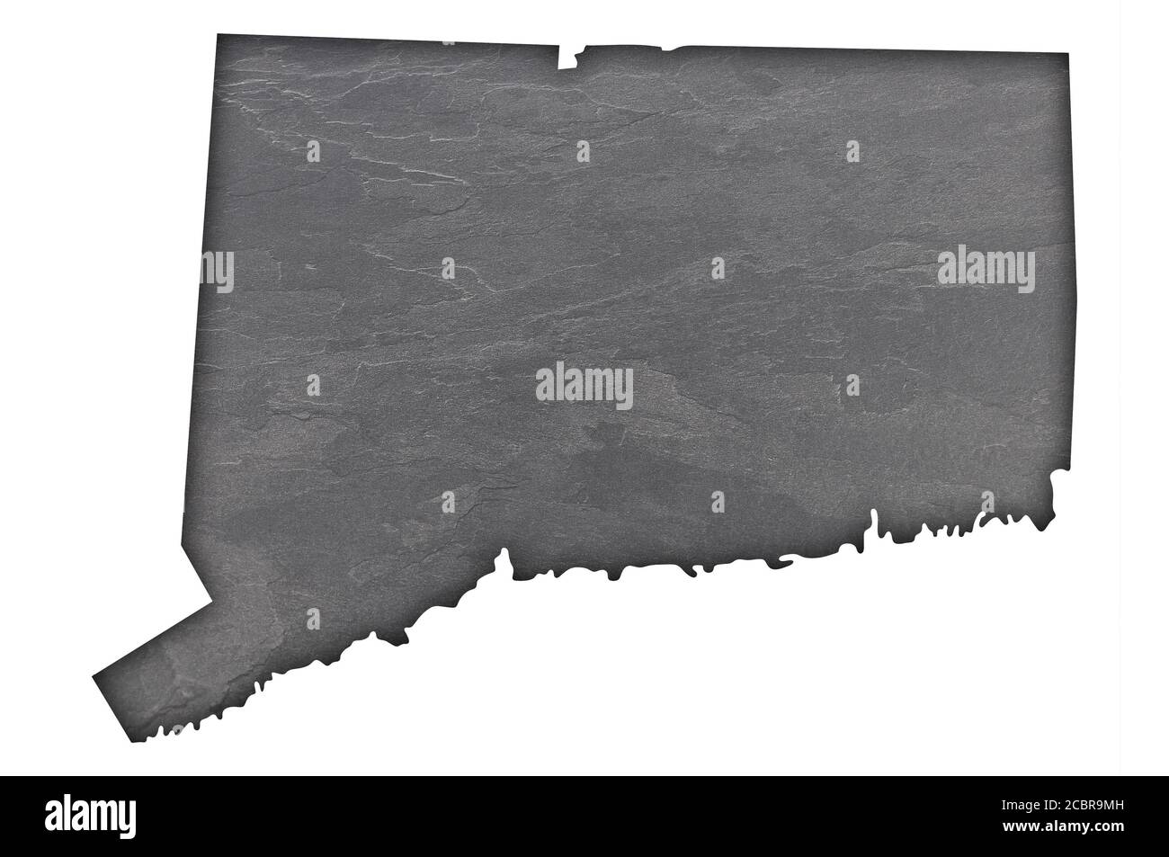 Map of Connecticut on dark slate Stock Photo - Alamy