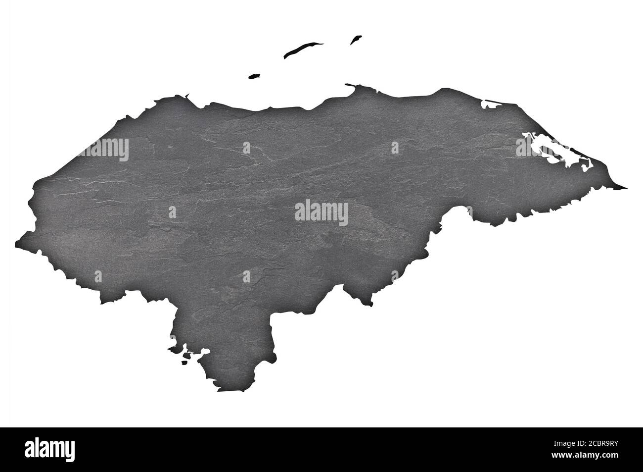 Map of Honduras on dark slate Stock Photo - Alamy