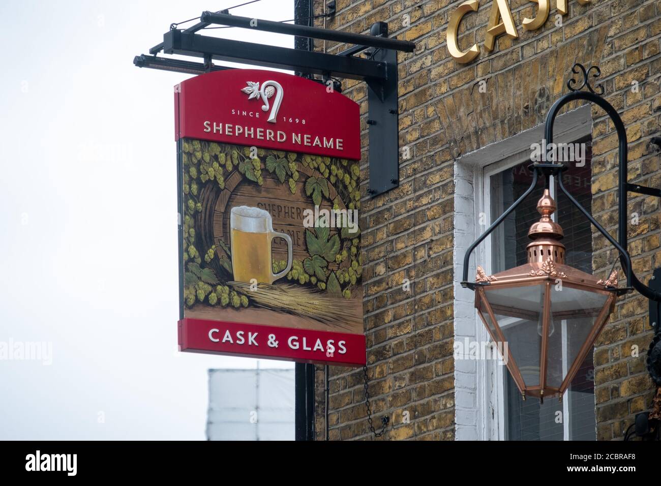 London- The Cask And Glass pub belonging to Shepherd Neame in SW1 Stock ...