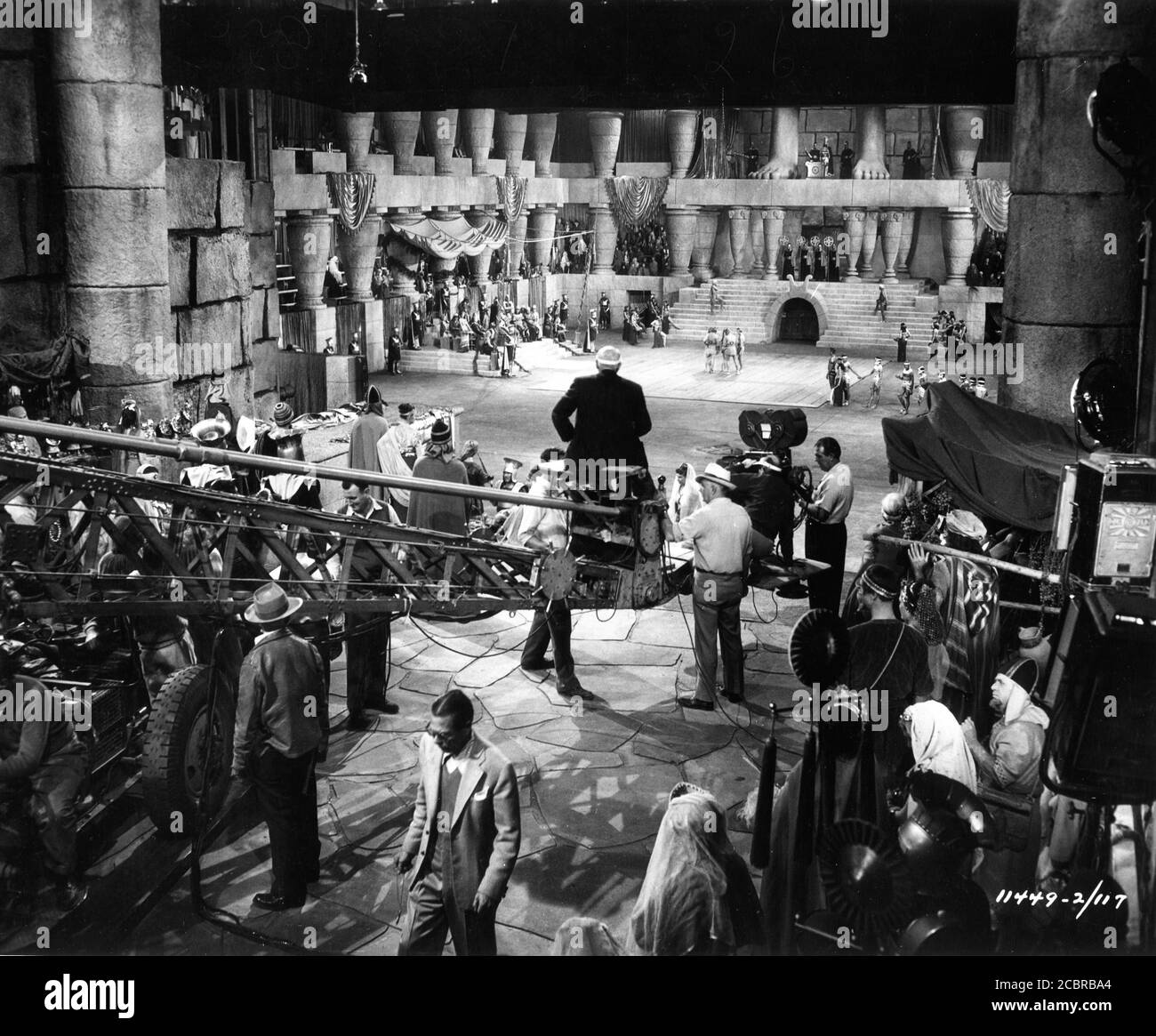 CECIL B. DeMILLE and Cinematographer GEORGE BARNES (middle foreground ...