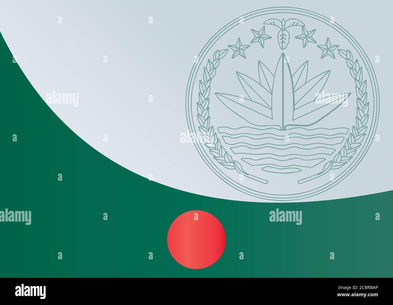 Flag of Bangladesh, template for the award, an official document with ...
