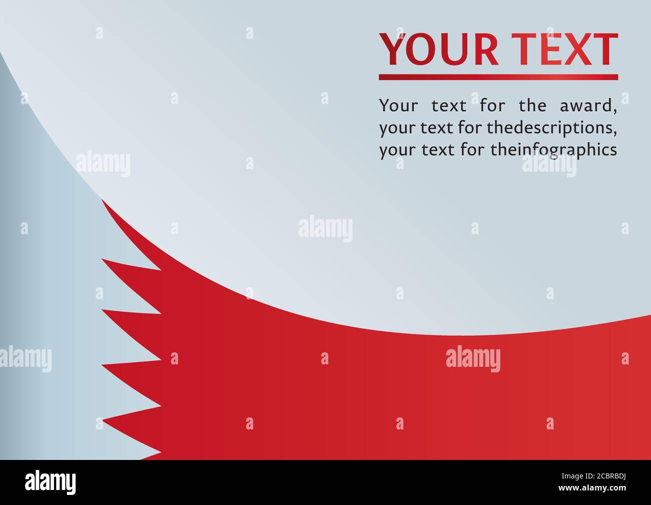 Flag of Bahrain, template for the award, an official document with a ...