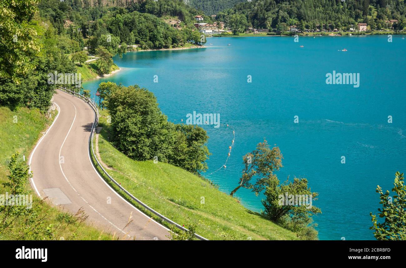 Ledro Lake in Ledro Valley, Trentino Alto Adige,northern Italy, Europe ...