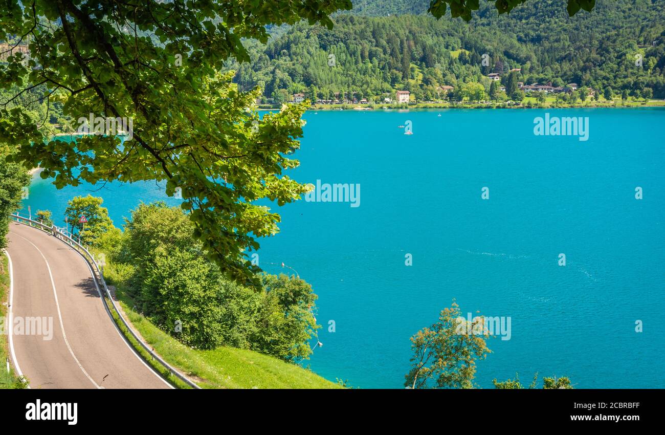 Ledro Lake in Ledro Valley, Trentino Alto Adige,northern Italy, Europe ...
