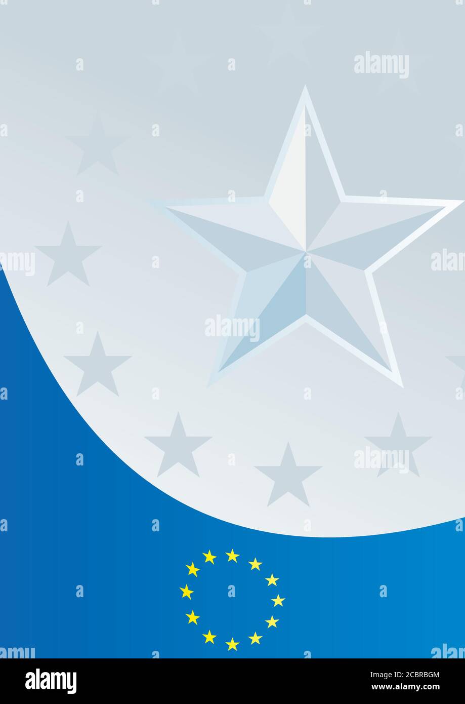 Flag of Europe, the template for the award, an official document with ...