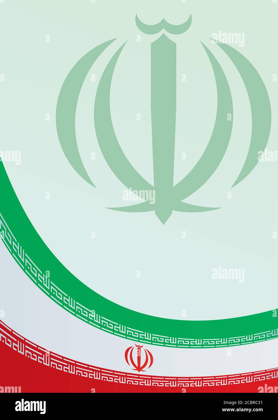 Flag of Iran, the template for the award, an official document with the ...