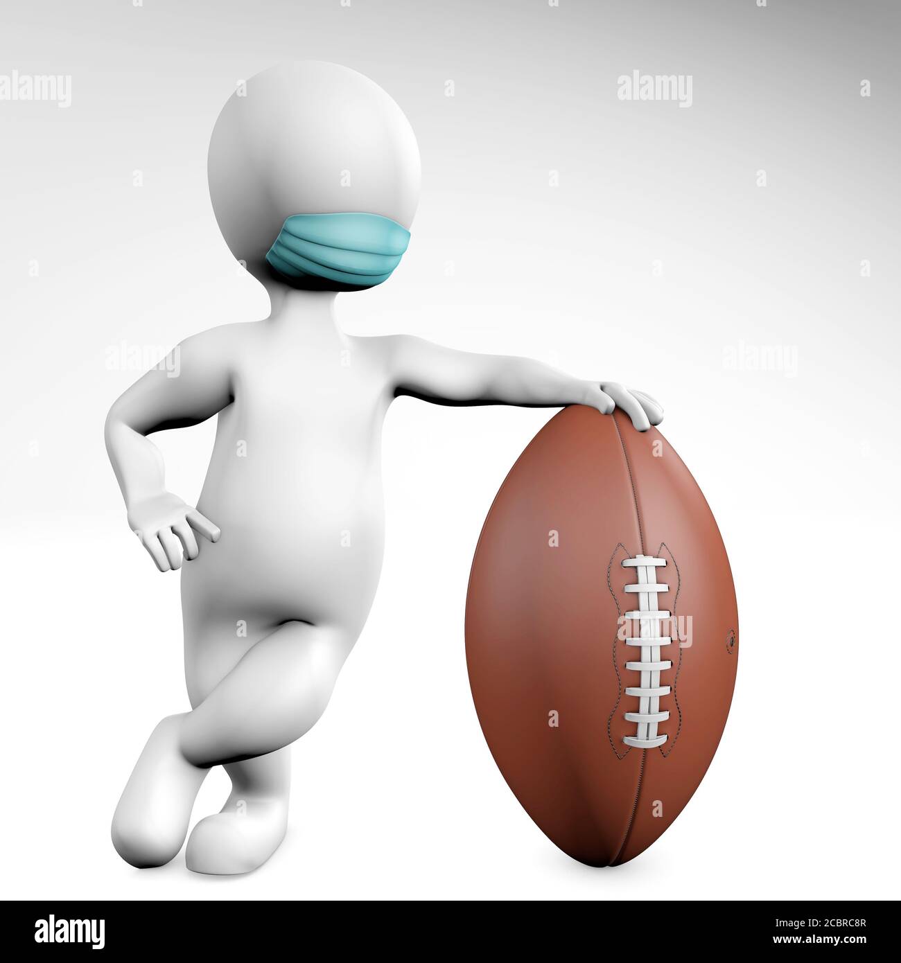 3d white man soccer ball hi-res stock photography and images - Alamy