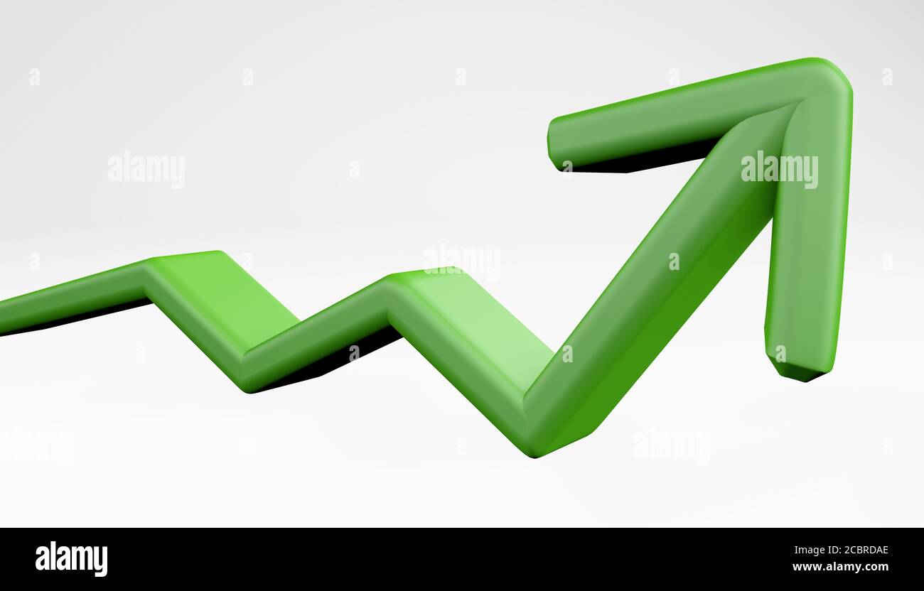 Growth sign arrow progress concept 3d rendering isolated on white Stock ...