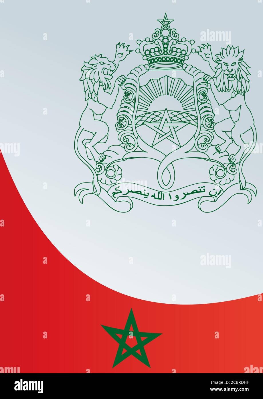 Kingdom Of Morocco Logo Vector Logo Morocco Stock Vector. Illustration