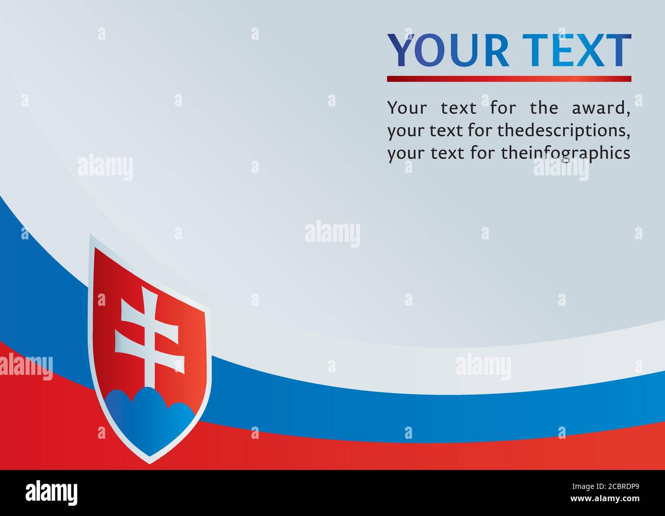 Flag of Slovakia, the template for the award, an official document with ...
