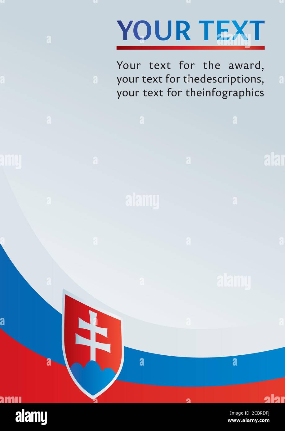 Flag of Slovakia, the template for the award, an official document with ...