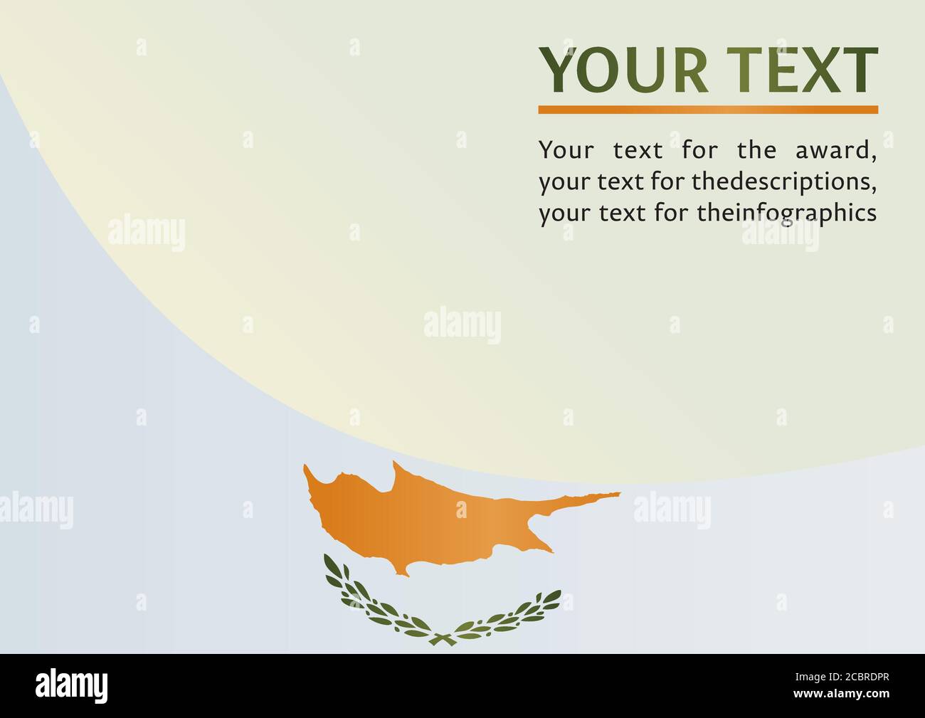 Flag of Cyprus, the template for the award, an official document with ...