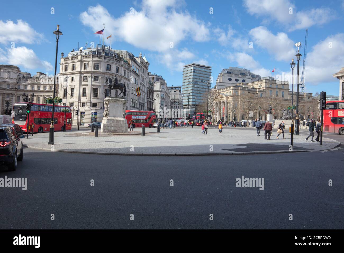 General view of the roundabout with traffic on the south side of ...