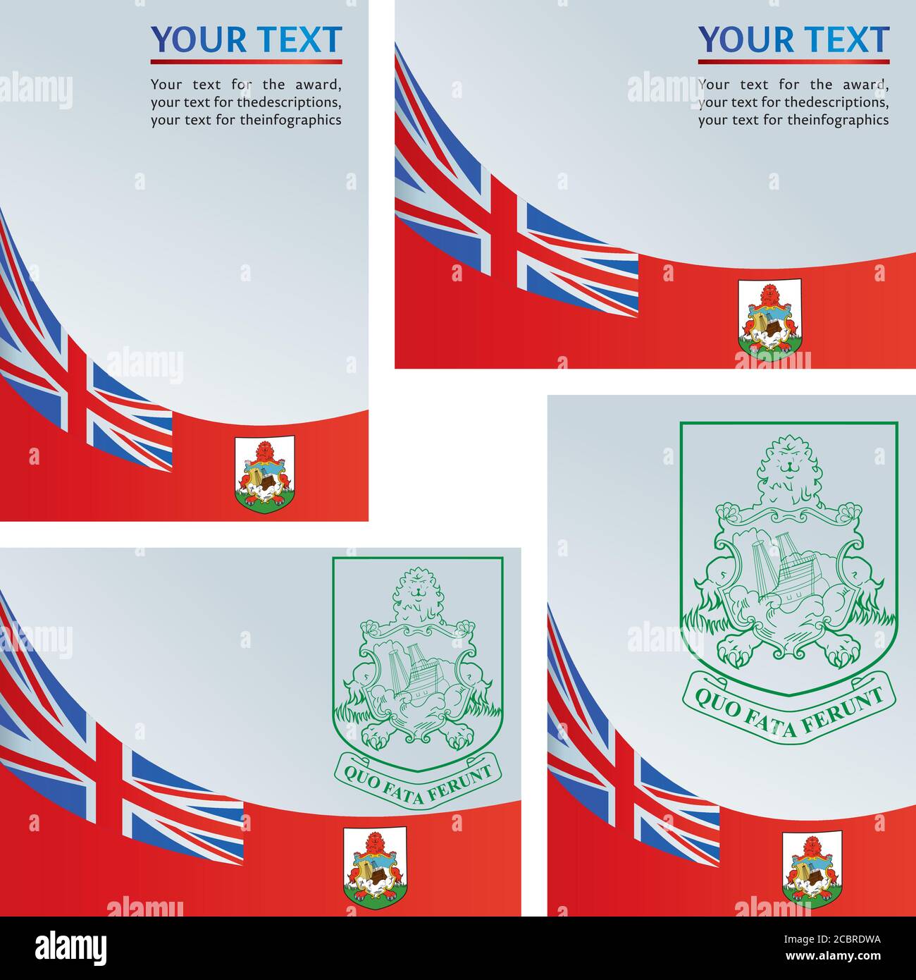 Flag of Bermuda, the template for the award, an official document with ...
