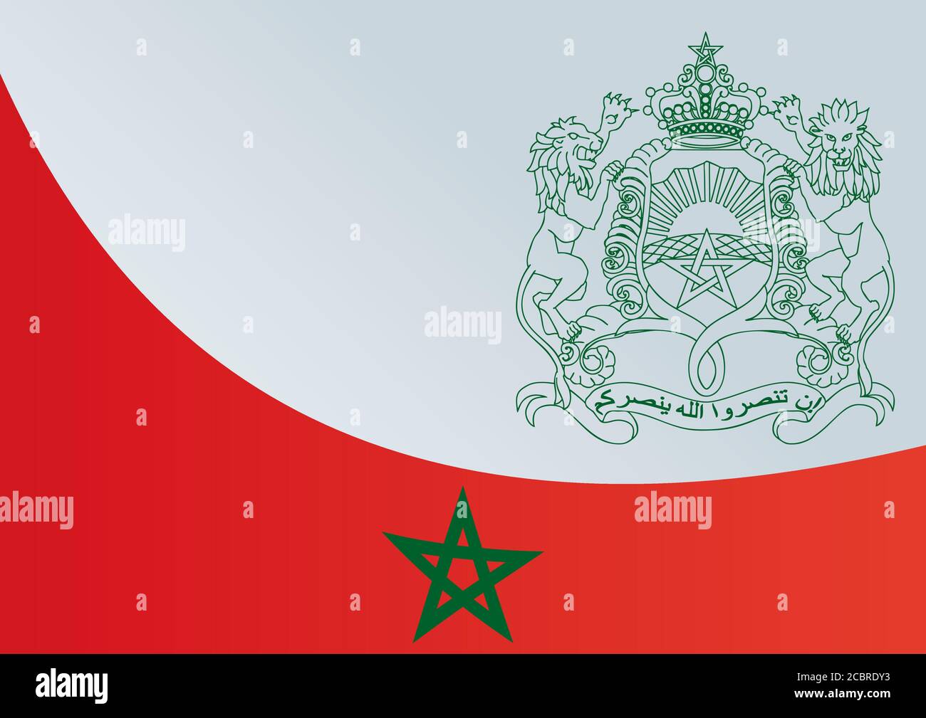 Flag of Morocco, the template for the award, an official document with ...