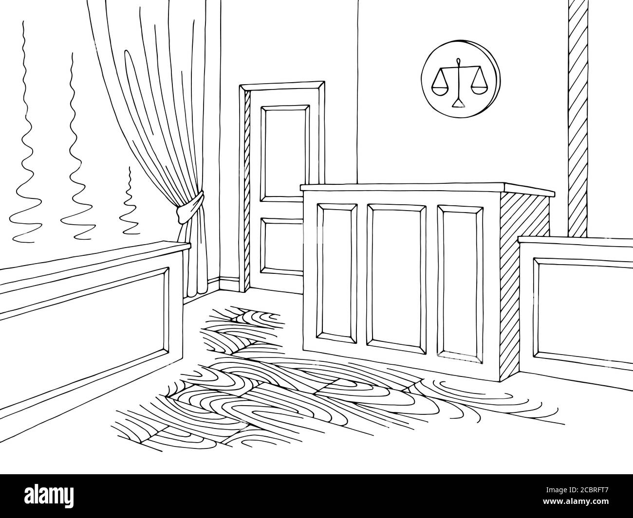 To Kill A Mockingbird Courthouse Drawing