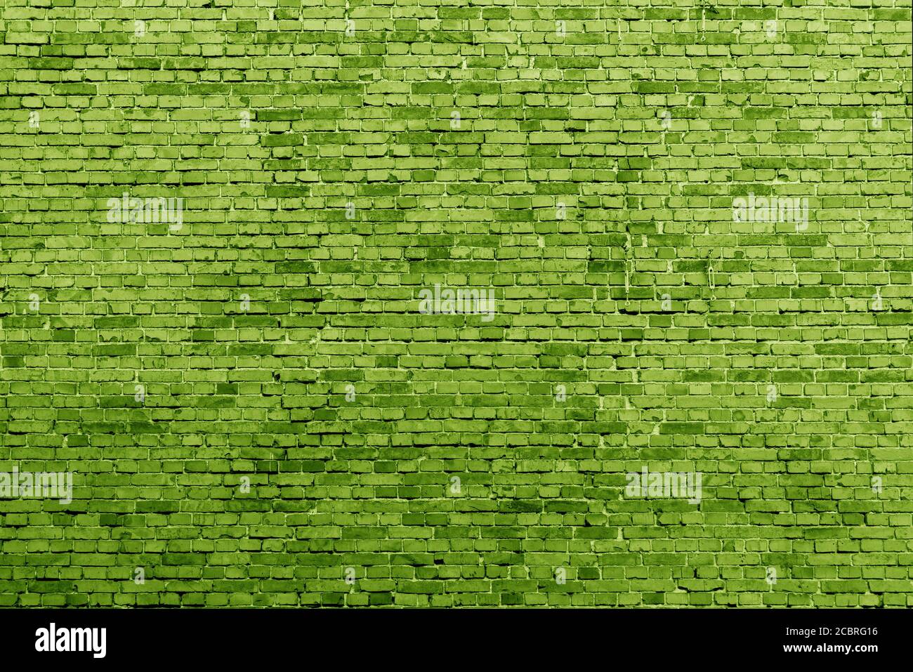 Green brick building wall. Interior of a modern loft. Background for ...