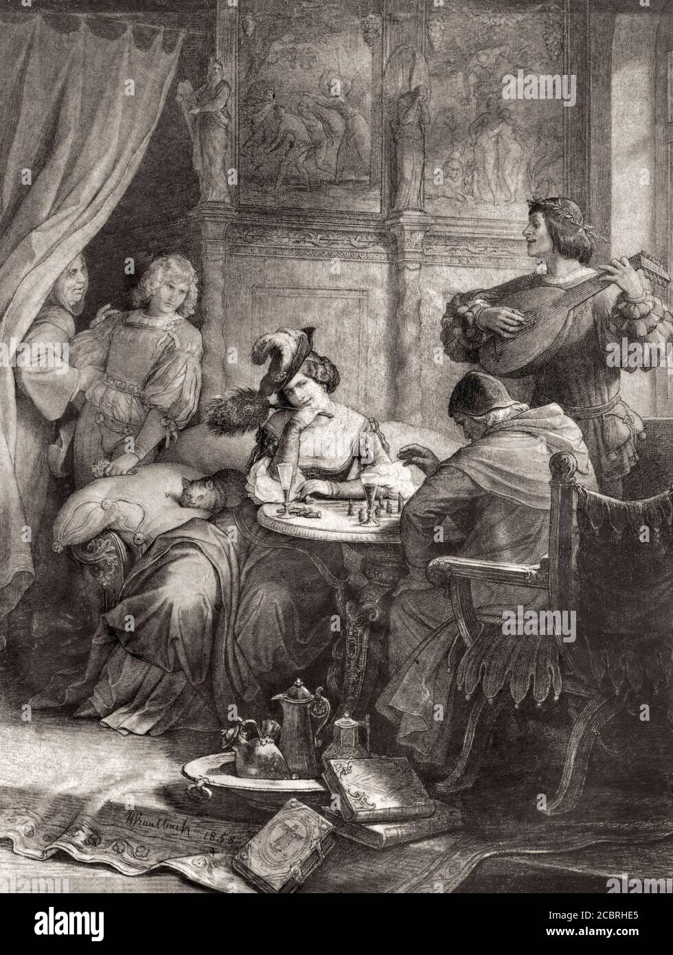 Adelheid von Walldorf, scene from the drama Goetz of Berlichingen of ...