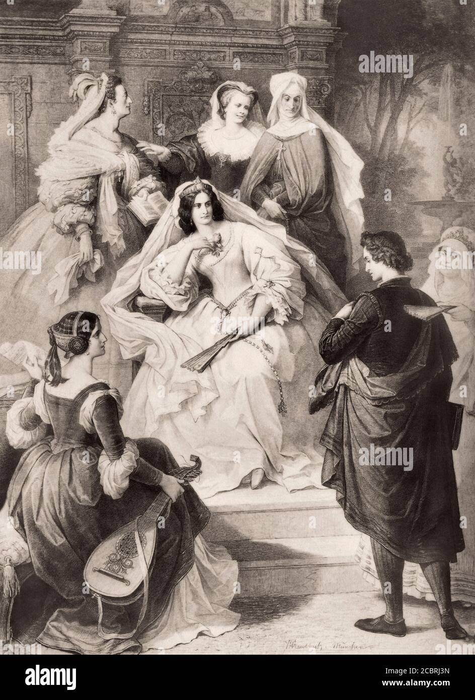 Torquato Tasso, a play by Johann Wolfgang von Goethe, scene from the ...