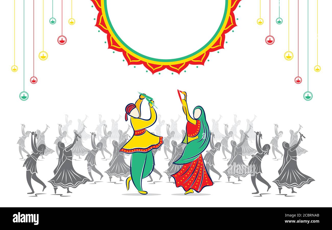 Garba Dance Clipart