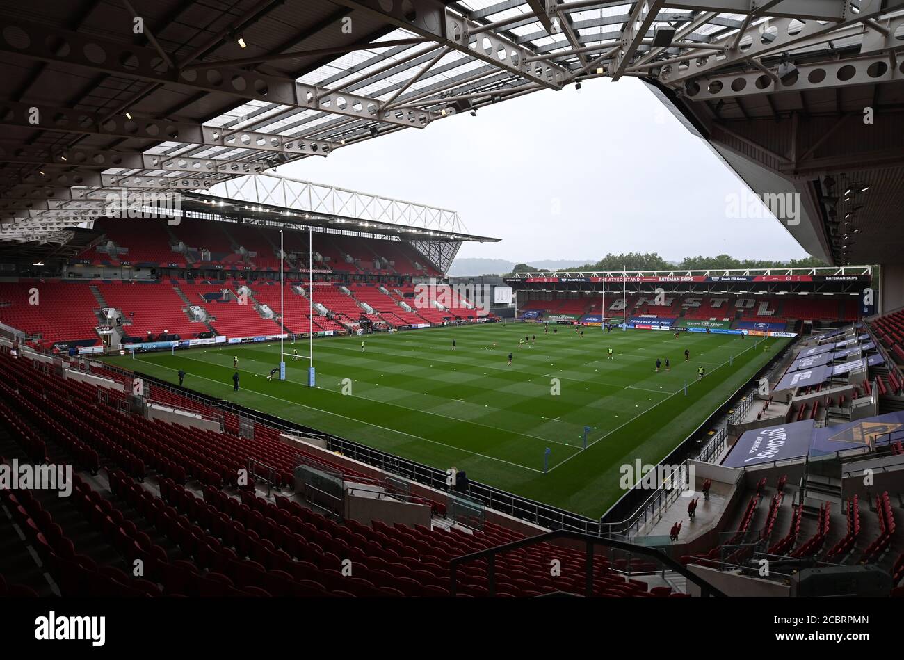 Ashton Gate Stadium, Bristol, UK. 15th Aug, 2020. Premiership Rugby ...