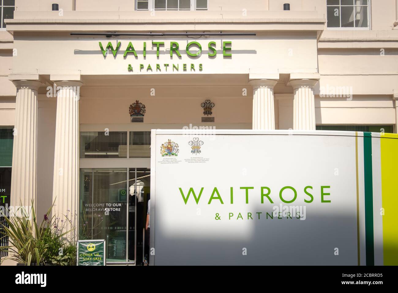 Waitrose supermarket and delivery truck, an upmarket British ...
