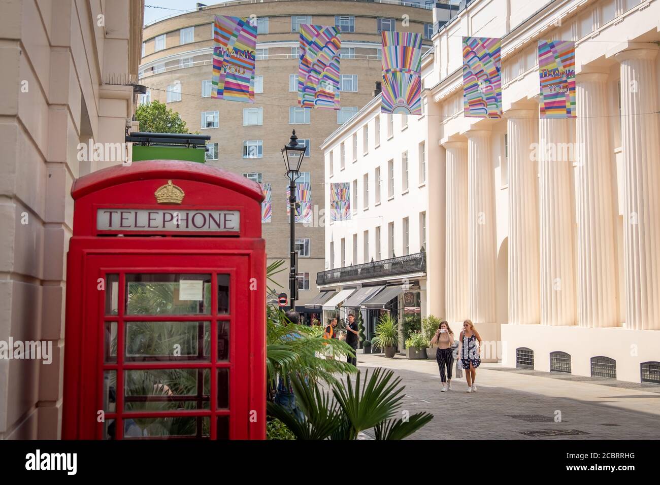 London- August, 2020: Motcomb Street in Knightsbridge / Belgravia. An ...