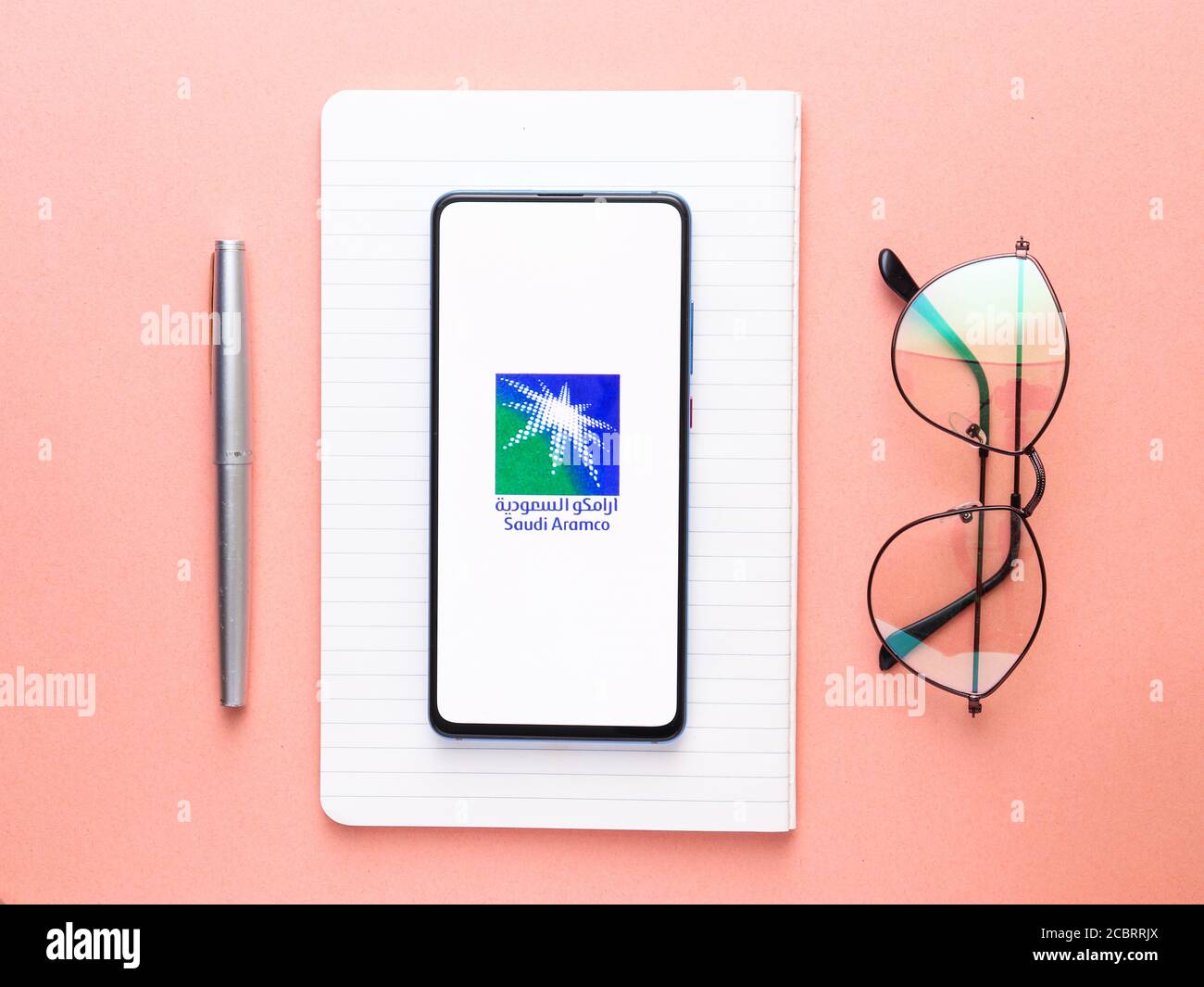 Assam, india - Augest 2, 2020 : Saudi Aramco a saudi arabian oil ...