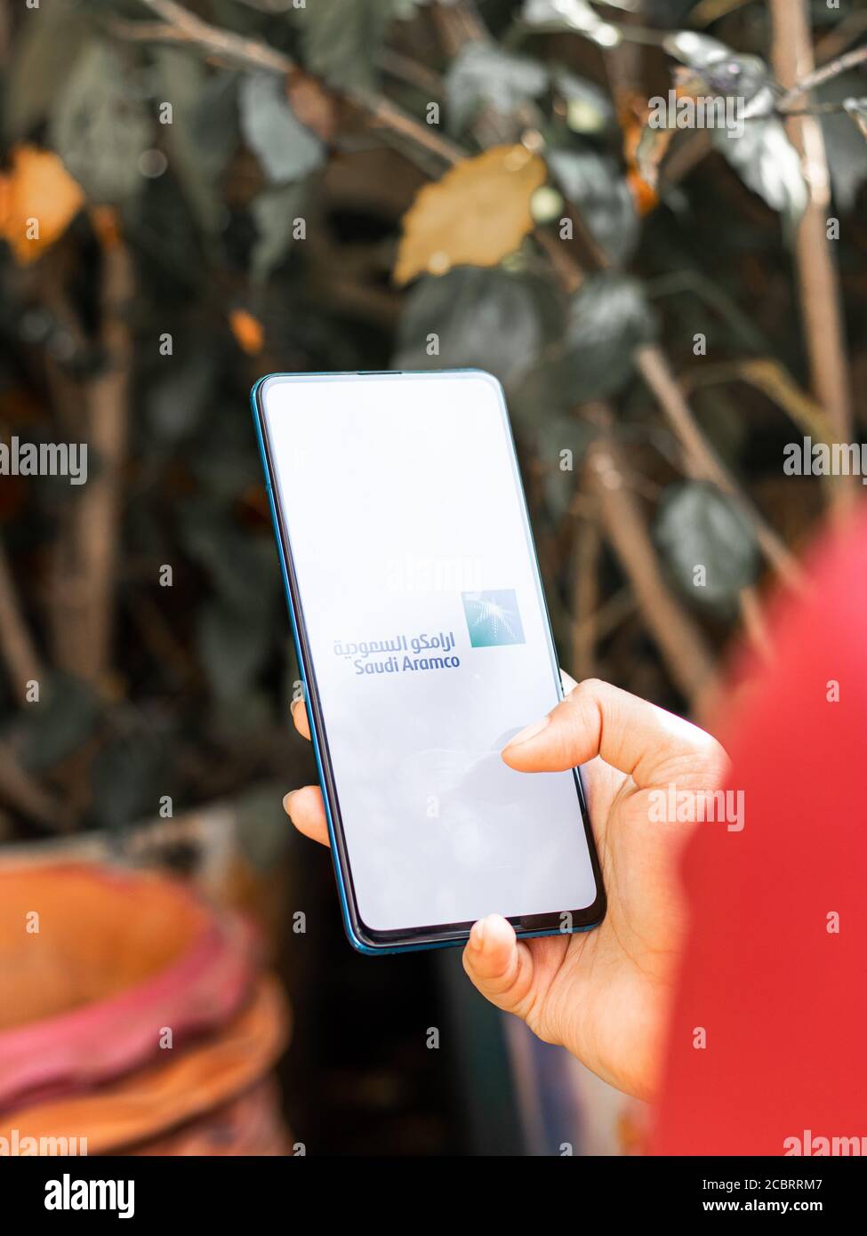 Assam, india - Augest 2, 2020 : Saudi Aramco a saudi arabian oil ...