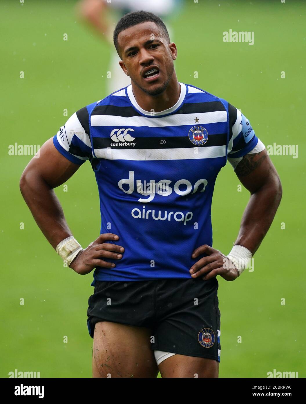 Bath's Anthony Watson reacts during the Gallagher Premiership match at ...