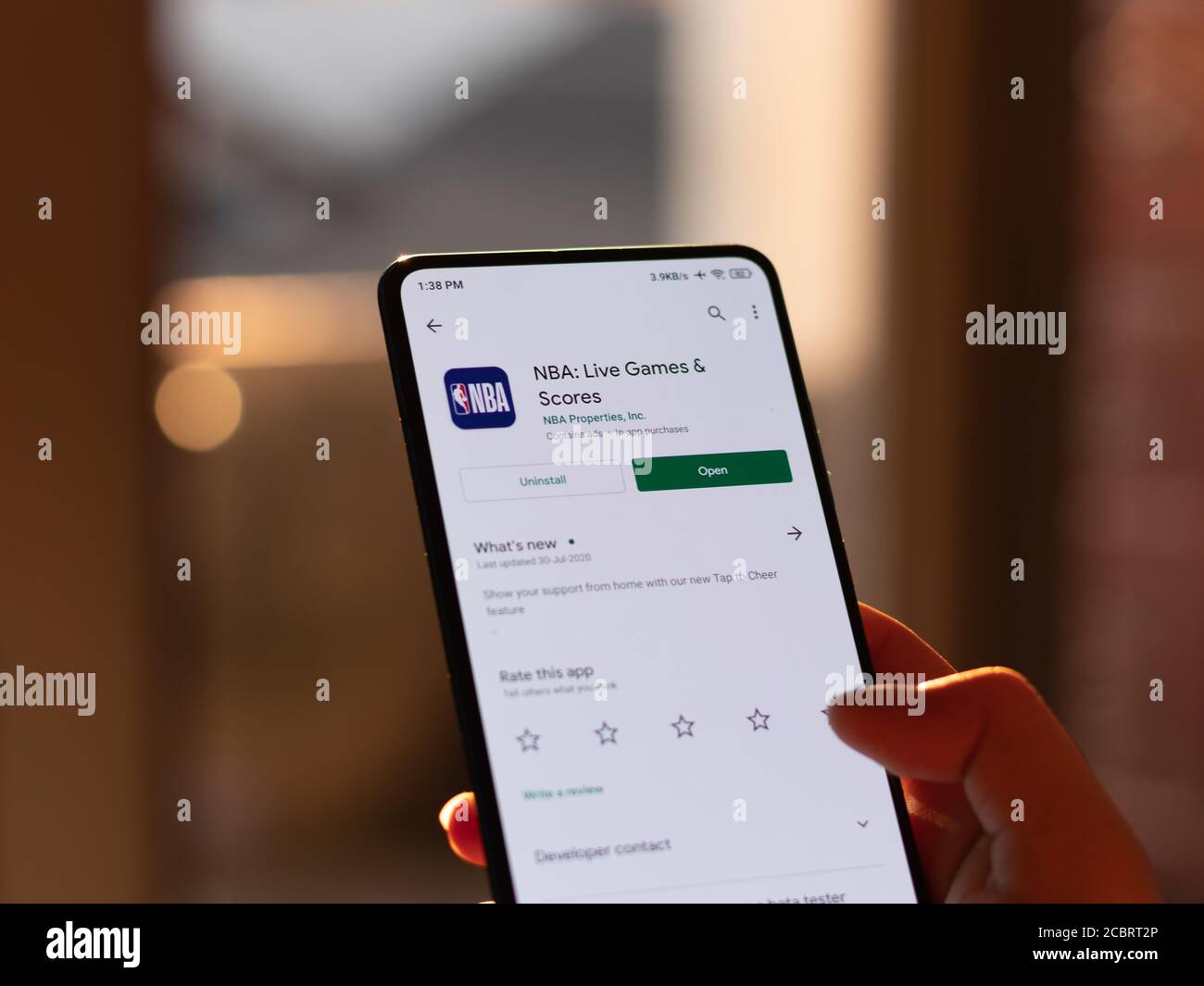 Assam, india - August 12, 2020 : NBA / National Basketball Association ...