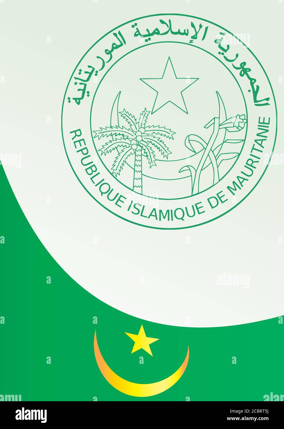 Flag of Mauritania, the template for the award, an official document ...