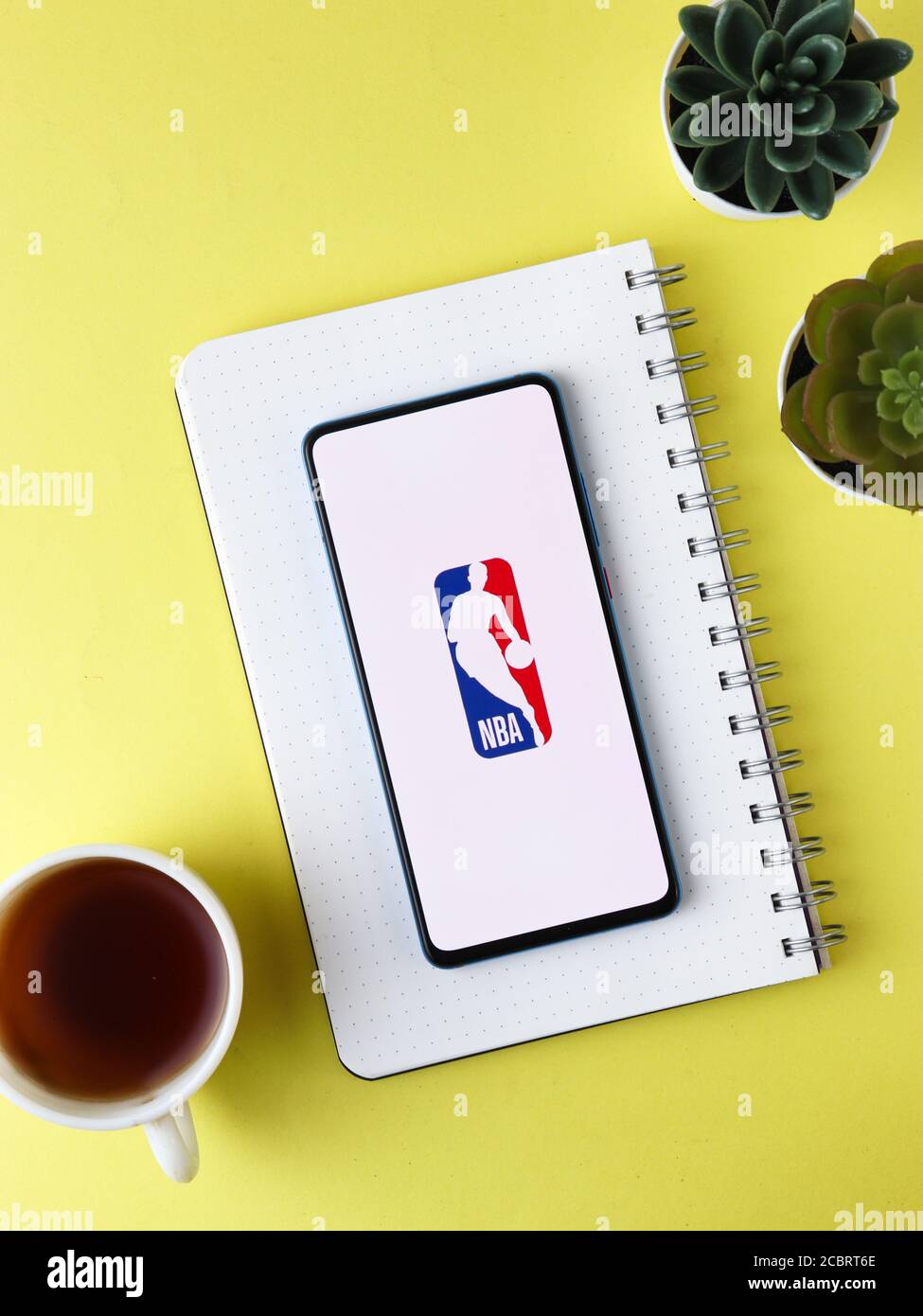 Assam, india - August 12, 2020 : NBA / National Basketball Association ...