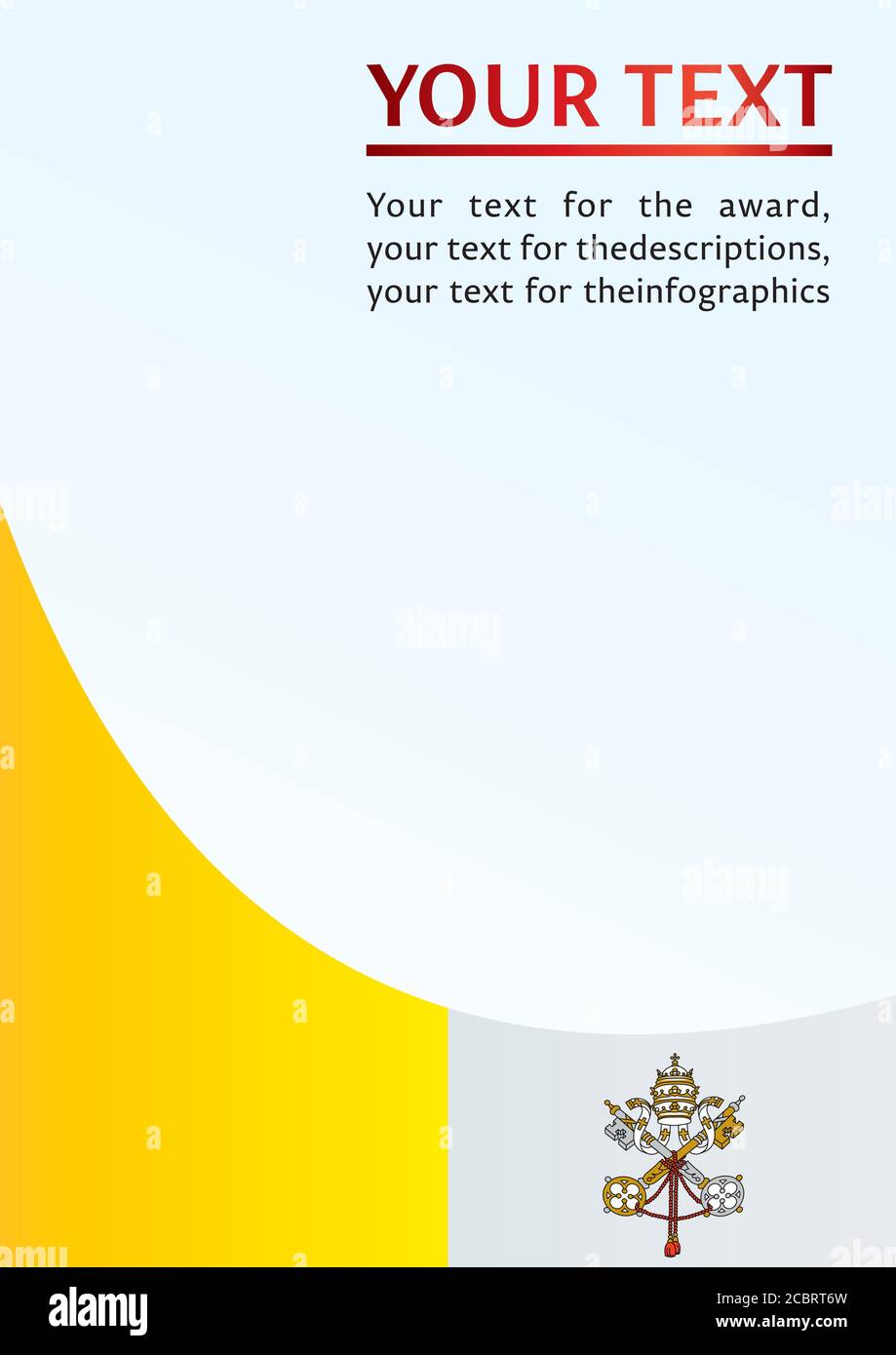 Flag of Vatican City, the template for the award, an official document ...