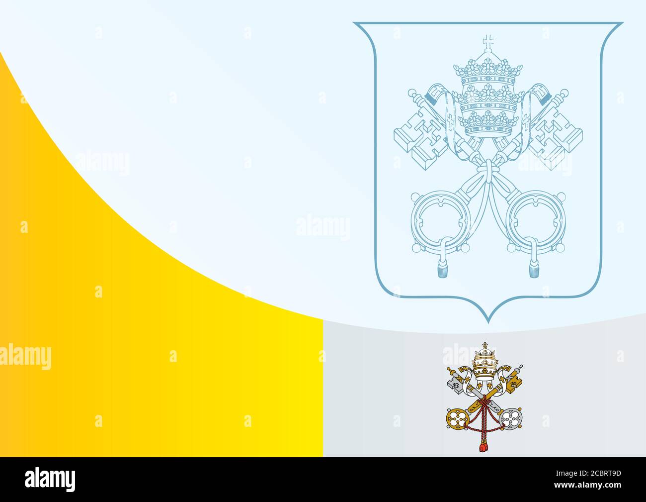 Flag of Vatican City, the template for the award, an official document ...