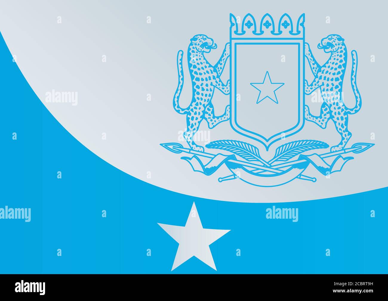 Flag of Somalia, the template for the award, an official document with ...